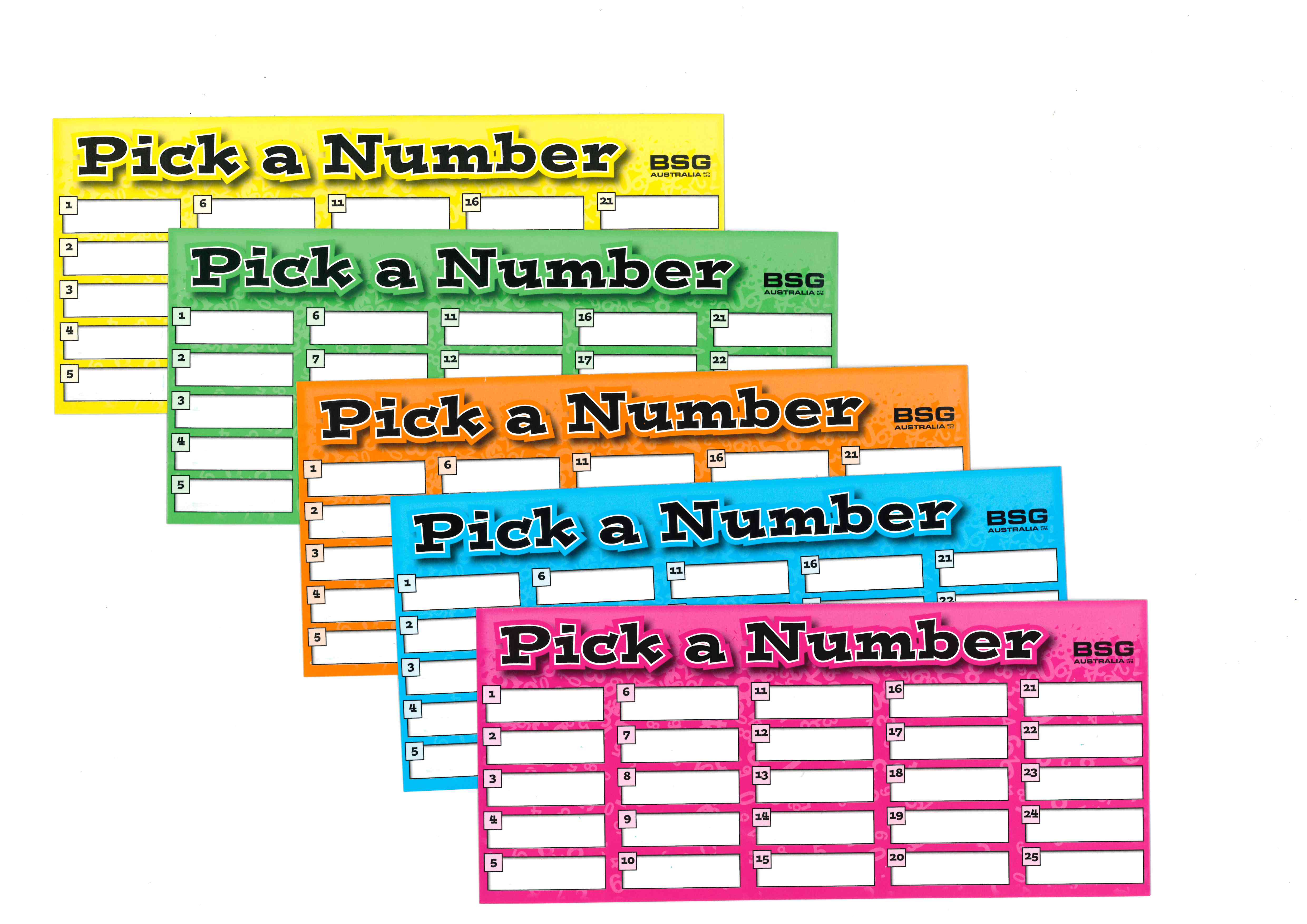 Pick A Number Card - 1 To 25 Pack of 100 - Buy Online or In-Store - Ph ...